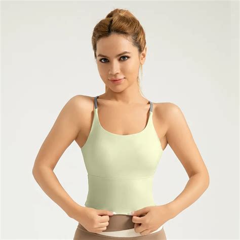 Cross Border Zone New American Back Cross Halter Naked Sports Vest High Elastic Yoga Vest With