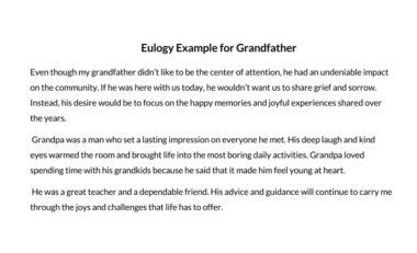 Heartfelt Eulogy Templates Outlines Father Mother Friend