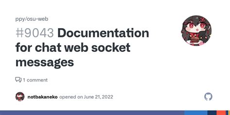 Documentation For Chat Web Socket Messages · Issue 9043 · Ppyosu Web