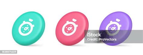 스톱워치 버튼 타이머 속도 시간 계산 응용 프로그램 패널 인터페이스 3d 현실적인 아이소 메트릭 원 아이콘 3차원 형태에 대한 스톡 벡터 아트 및 기타 이미지 Istock