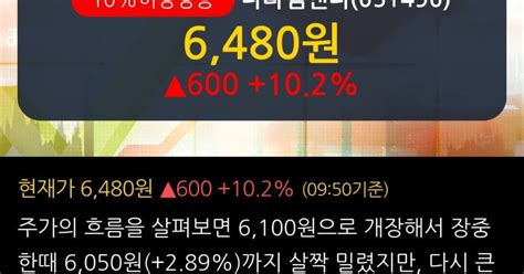 나라엠앤디 10 이상 상승 전기차 성장과 함께 달린다