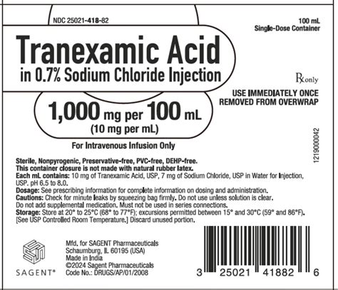 Tranexamic Acid Injection Solution