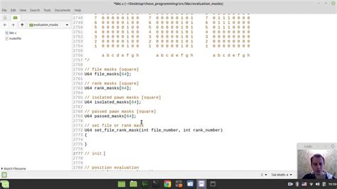 bitboard chess engine in c improving evaluation setting file and rank