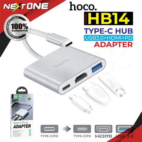 Hoco รน HB14 ตวแปลง HUB Easy use Type C adapter Type C to USB3 0 HDMI PD ของแท 100