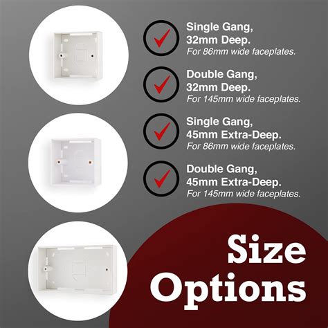 Rhinocables Ethernet Back Box For Faceplate Fits Cat6a Wall Plate For Ethernet Cable Networking