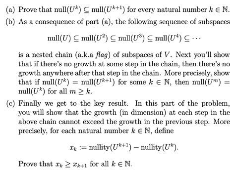 Solved In This Problem U Is A Linear Operator On A