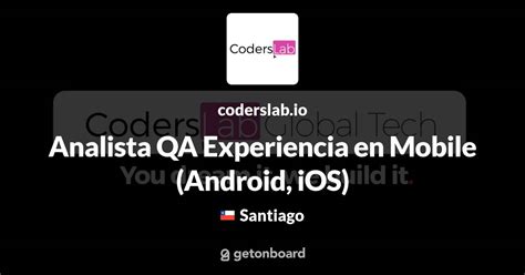 Analista Qa Experiencia En Mobile Android Ios At