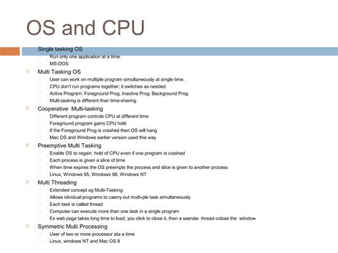 Operating System Ppt Operating Systems Computer Software And Applications