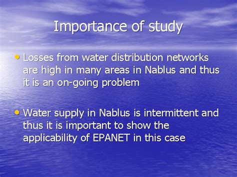 Water Distribution Networks Under Intermittent Pumping Development Of