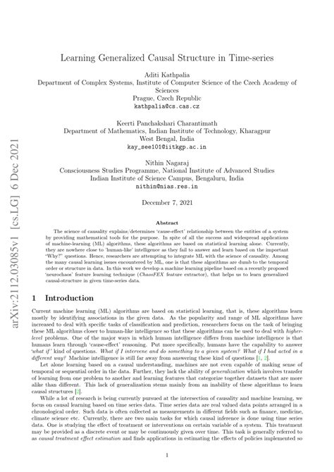 Pdf Learning Generalized Causal Structure In Time Series