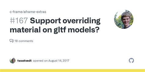 Support Overriding Material On Gltf Models · Issue 167 · C Frameaframe Extras · Github