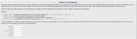 Solved Rules Of Precedence The Rules Of Precedence Determine