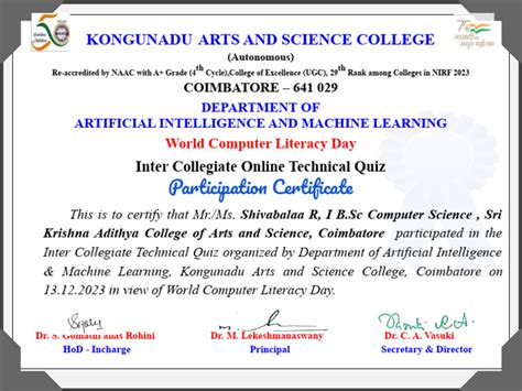 shivabalaa r kasc aiml quiz certificate pdf