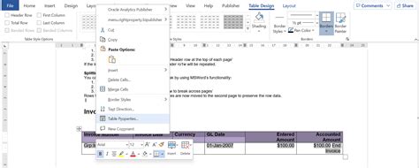 How To Table Header On Each Page And Control The Rowrecord Split