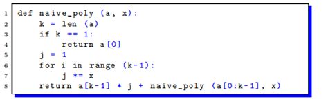 Solved The Following Code Fragment Implements Horners Rule For
