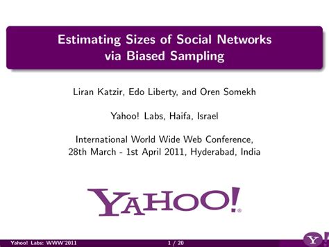 [ppt] Estimating Sizes Of Social Networks Via Biased Sampling Liran