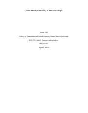 Exploring Gender Identity And Sexuality In Adolescence Insights Course Hero