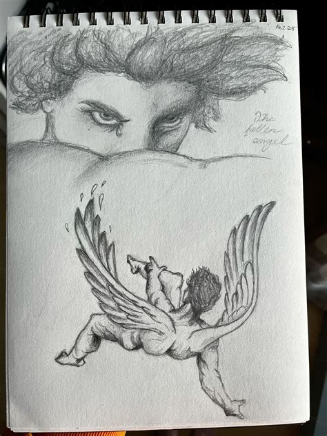 Fallen Angel Drawing Sketches