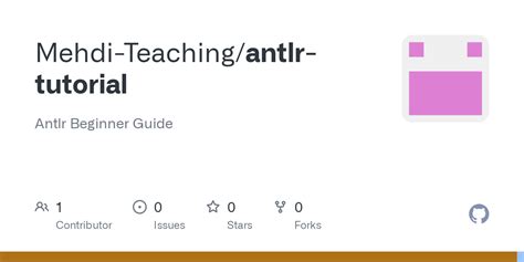Github Mehdi Teachingantlr Tutorial Antlr Beginner Guide
