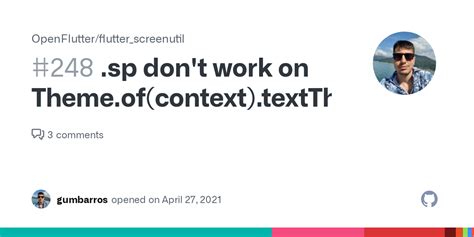 Sp Don T Work On Theme Of Context TextTheme Issue 248