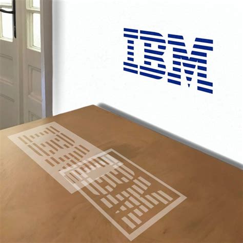 IBM Logo Stencil In Layers