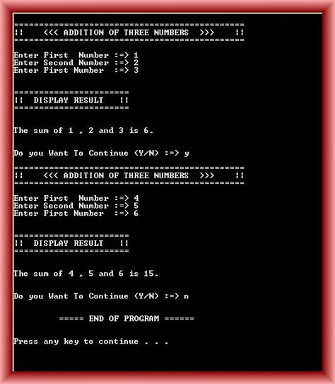 Free Programming Source Codes And Computer Programming Tutorials Addition Of Three Numbers In Java