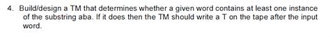 Solved Build Design A TM That Determines Whether A Given Chegg Com