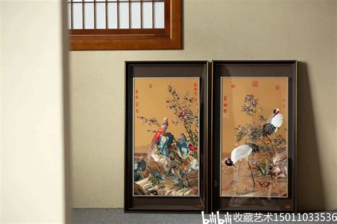 苏绣作品花荫双鹤图锦春图南京工美何建英大师强强联合 哔哩哔哩