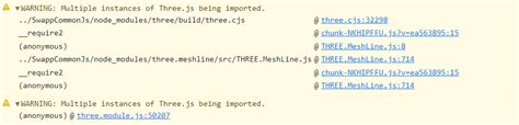 Warning Multiple Instances Of Threejs Being Imported · Issue 156 · Spitethreemeshline · Github