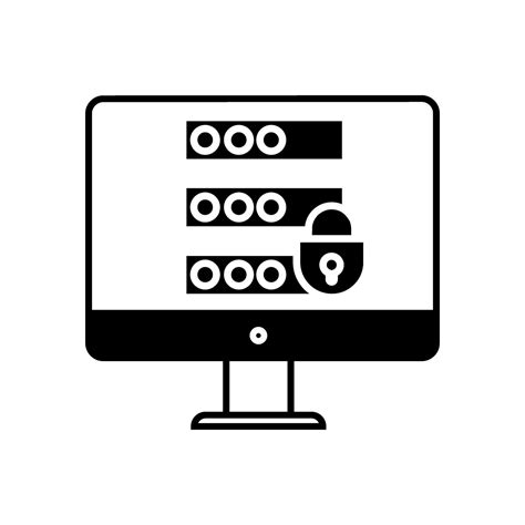 Password Server Icon Protection Server Illustration Sign Security