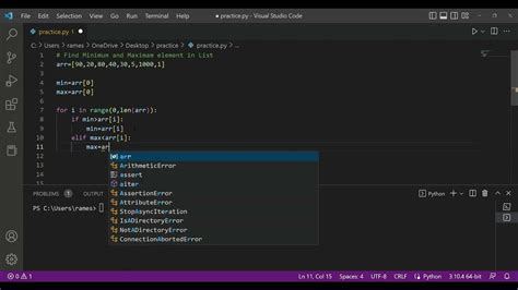 Python Interview Program Find Minimum And Maximum Element In List