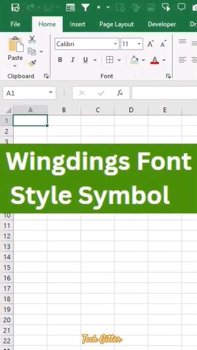 Wingdings Font Style Symbol In Excel Youtube