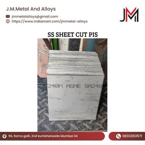 Steel Grade SS L Stainless Steel Sheet Thickness Mm At Rs Kg In Mumbai