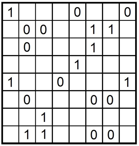 Binary Logic Puzzle 8x8 Easy 6 Quiz By Susan300