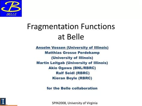 Ppt Fragmentation Functions At Belle Powerpoint Presentation Free