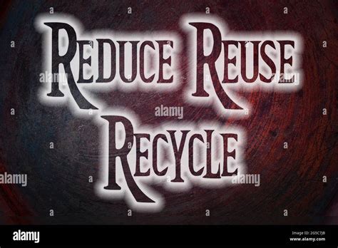 Reduce Reuse Recycle Concept Text On Background Stock Photo Alamy