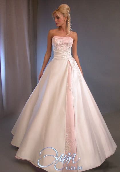 Wedding Dress Whitepink Bridal Dresses Wedding Dresses Pink