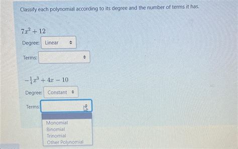 Solved Write Each Polynomial In Descending Order Then