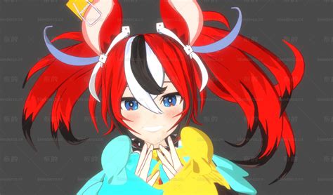 女三渲二人物模型 修复材质 Blender布的