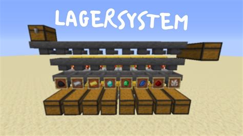 Automatisches Lagersystem In Minecraft Bauen Tutorial Youtube