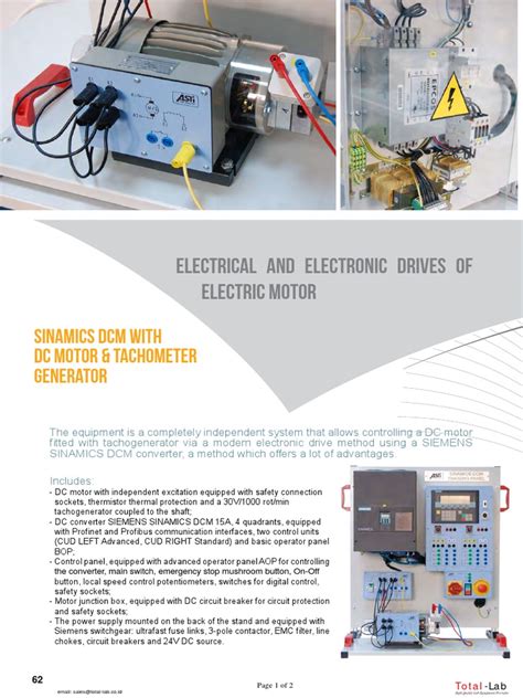 Sinamics Dcm With Dc Motor And Tachometer Generator Pdf Direct Current Programmable Logic
