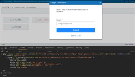 In Gigya Unable To Set Attribute In Email Of Screen Forget Password