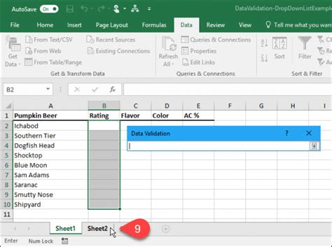 How To Create Drop Down Lists Using Data Validation In Microsoft Excel