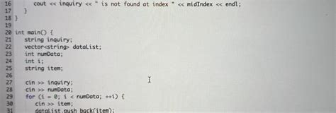 Solved String Inquiry And Integer NumData Are Read From Chegg