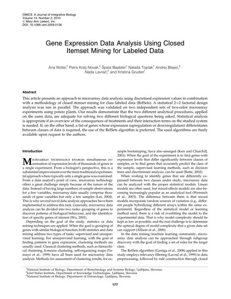 Pdf Gene Expression Data Analysis Using Closed Itemset Mining For Labeled Data