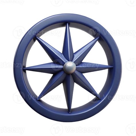 3d Render Eight Pointed Star Compass Graphic 54308699 Png