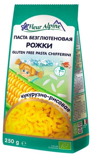 Кукурузно-рисовые макароны Fleur Alpine Рожки, 250 г - купить по супер ...