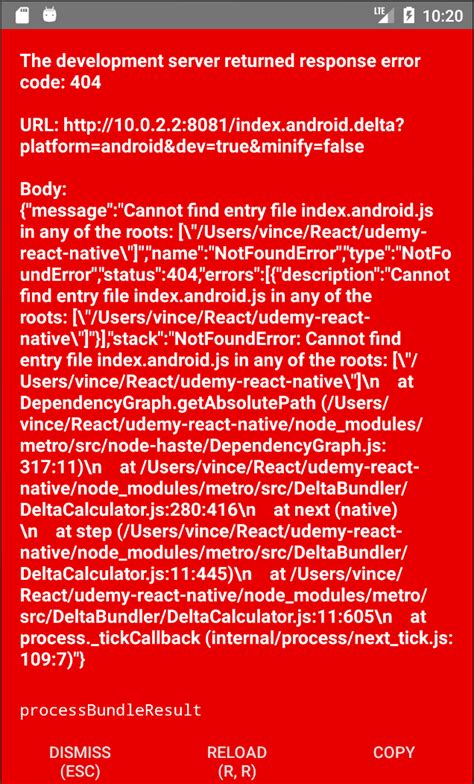 React Native 0552 Android Looks For Indexandroidjs Stack Overflow