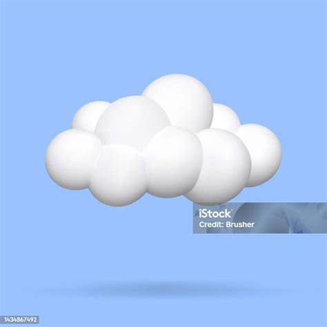 흰색 3d 아이콘 구름 고립 벡터 일러스트레이션 입체 이미지에 대한 스톡 벡터 아트 및 기타 이미지 입체 이미지 3차원 형태 아이콘 Istock
