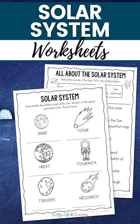 Worksheets Solar System Vocabulary